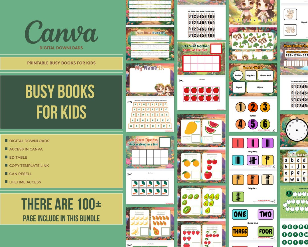 Printable Busy Books for Kids - Etsy