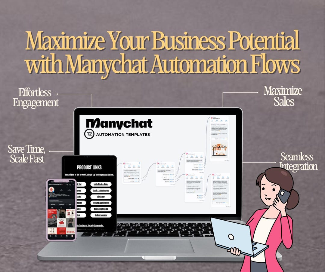 Manychat Automation and Flow Templates for Instagram & Facebook Pre ...