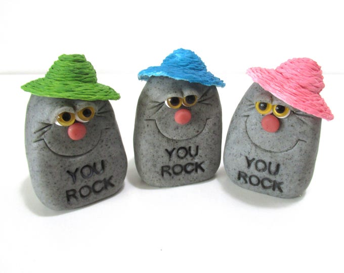 You Rock Person Desk Top Decoration Choose Your Hat Color - Etsy