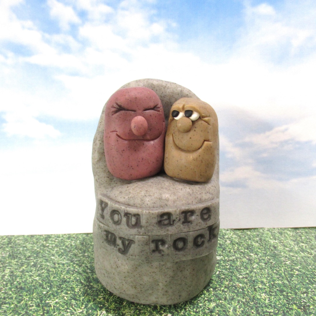 You Are My Rock Figurine Rock People and Rock Chair - Etsy