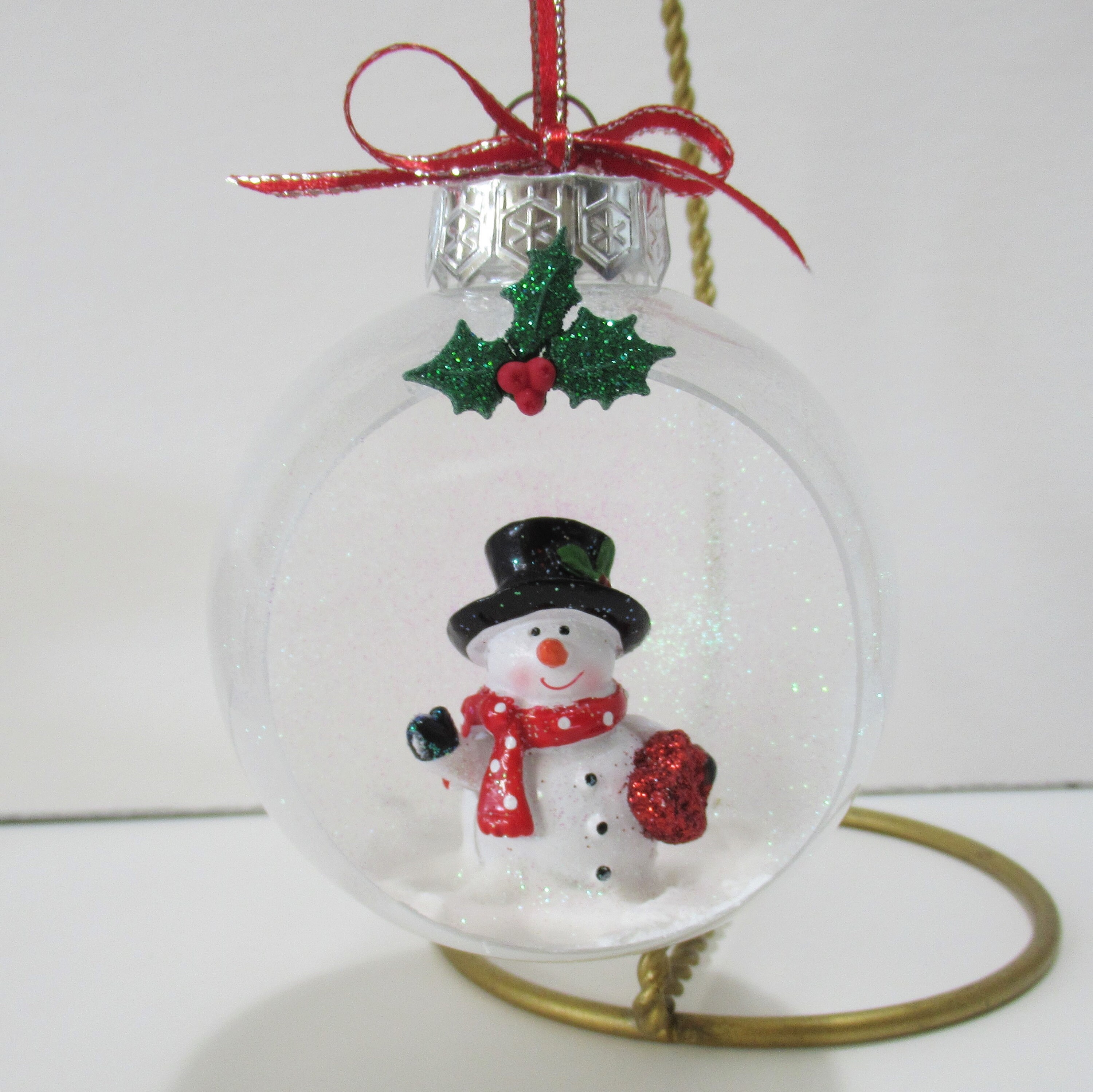 Snowman Glass Ball - Etsy