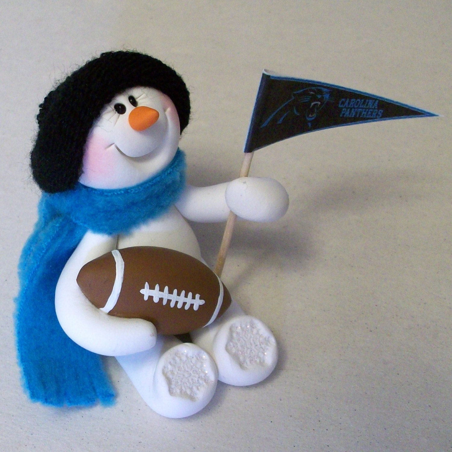 Carolina Panthers Football Snowman Ornament - Etsy