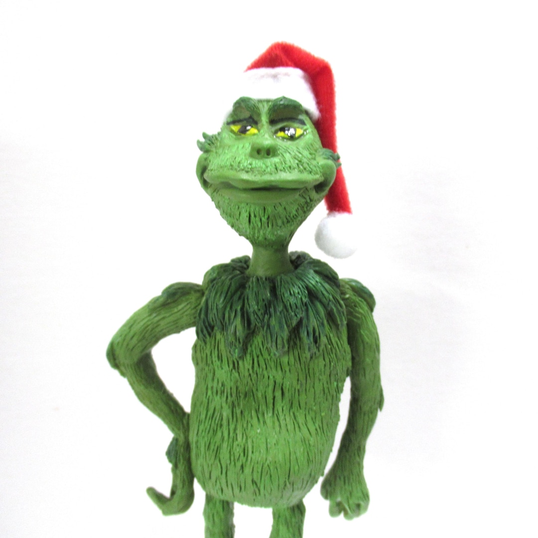 The Grinch Figurine Hand Sculpted Polymer Clay - Etsy