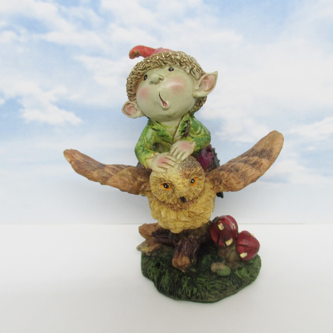 Clearance Sale: Owl and Pixie Fairy Figurine - Etsy