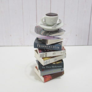 Miniature Stack of Books as a Side Table With or Without a Miniature ...