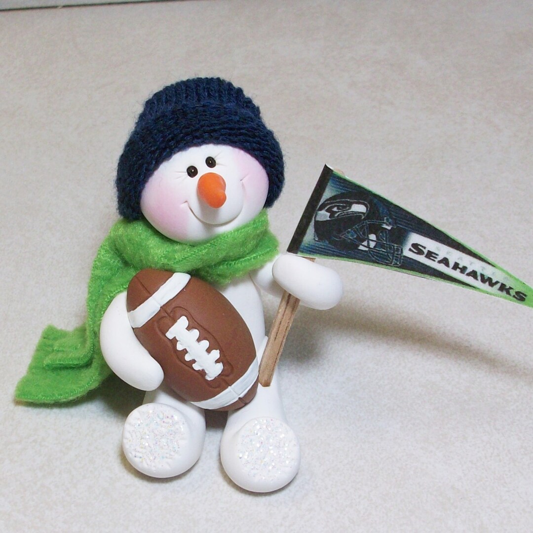 Seattle Seahawks Snowman Ornament - Etsy