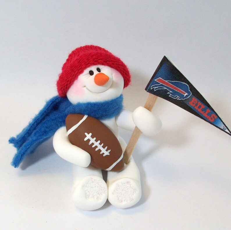 Buffalo Bills: Football Snowman Ornament - Etsy