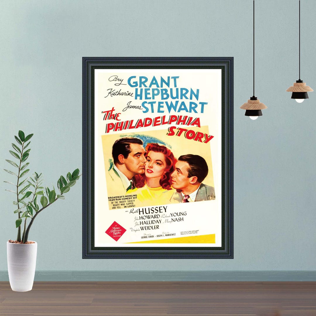 The Philadelphia Story 1940 Movie Poster, Personalized Gift, Room Decor ...