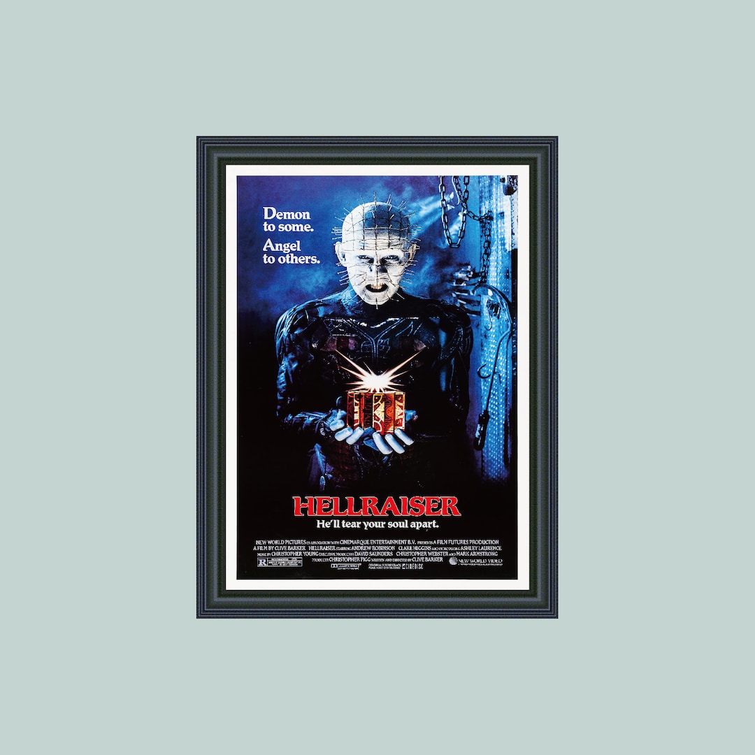 Hellraiser 1987 Movie Poster, Hellraiser Classic Poster, Canvas Art ...