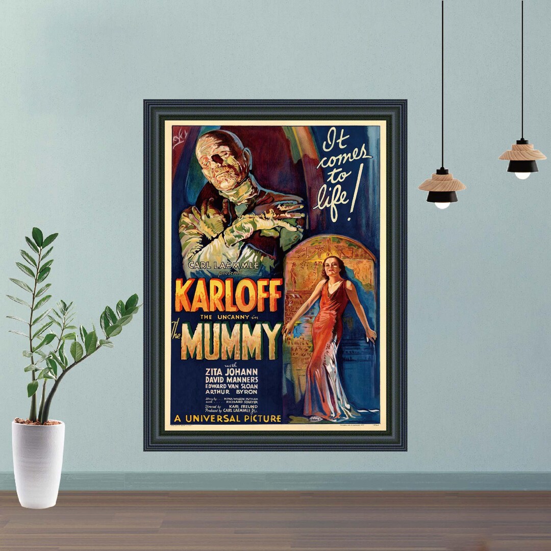 The Mummy 1932 Movie Poster, the Mummy Classic Poster, Canvas Art ...