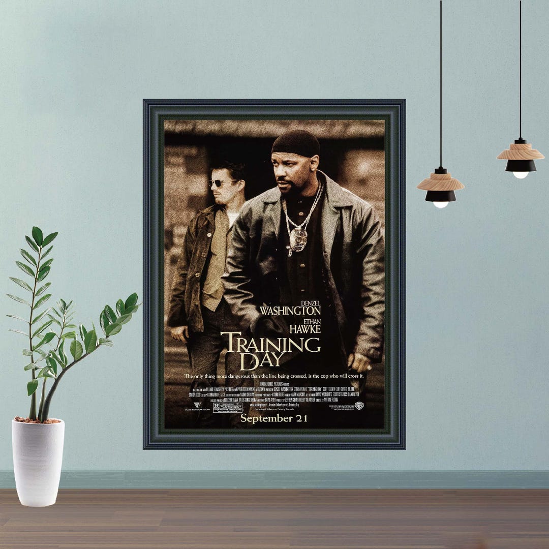 Training Day Movie Poster, Personalized Gift, Room Decor, Canvas Art ...