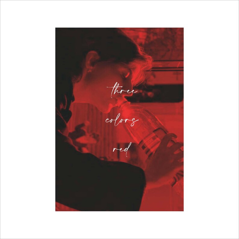 Three Colors Red Movie Poster, Personalized Gift, Room Decor, Canvas ...