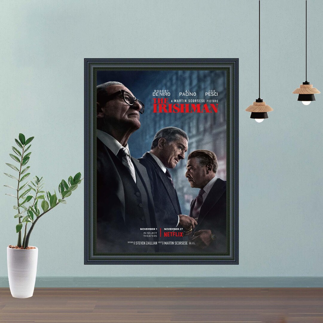 The Irishman Movie Poster, Personalized Gift, Room Decor, Canvas Art ...