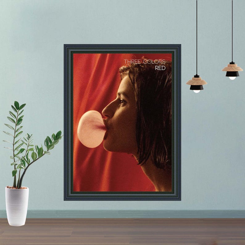 Three Colors Red Movie Poster, Personalized Gift, Room Decor, Canvas ...