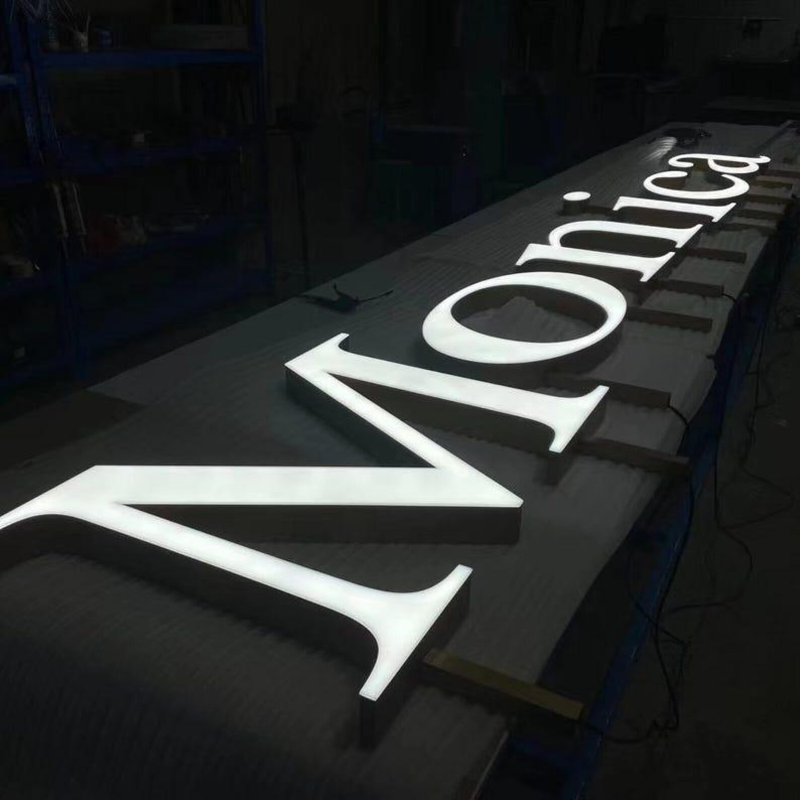 Metal Backlit Sign, LED Channel Letters, Front Illuminated Letters ...