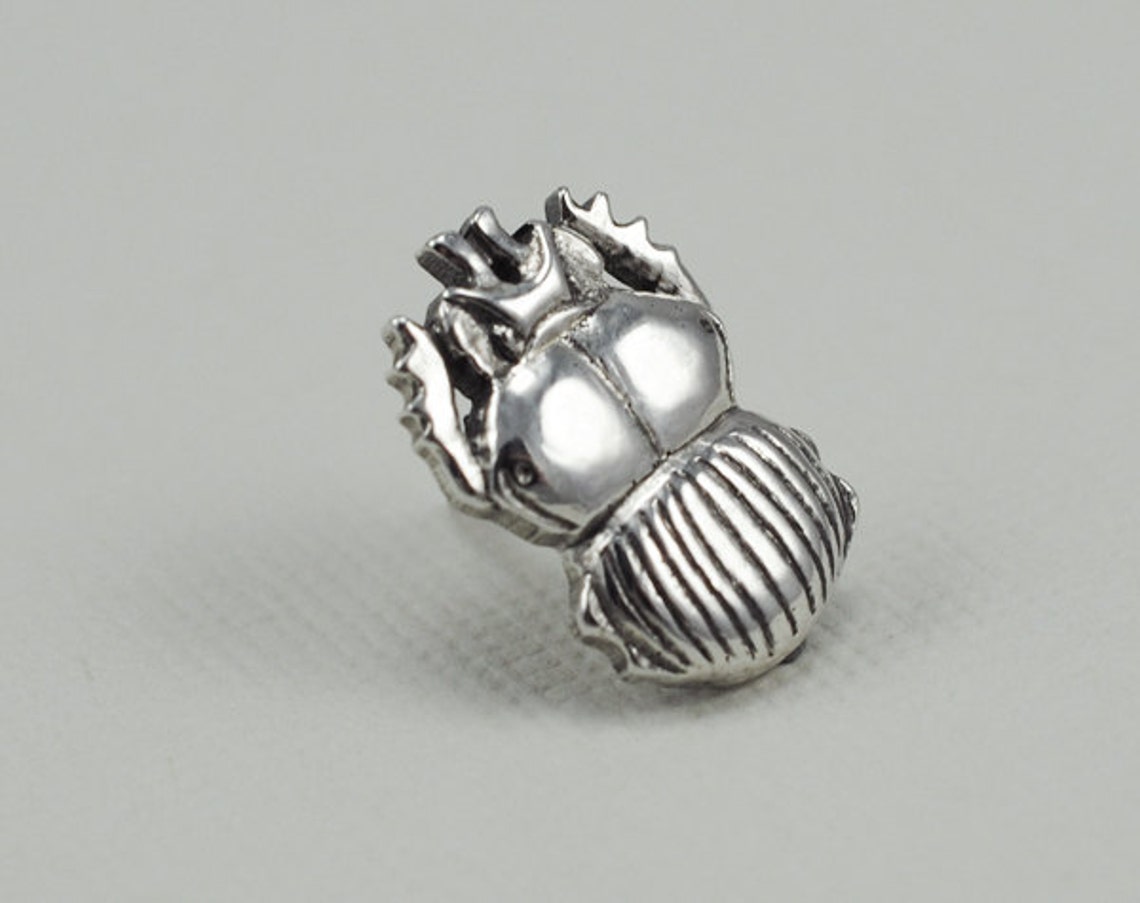 Scarab Beetle Pin / Tie Tack Sterling Silver | Etsy