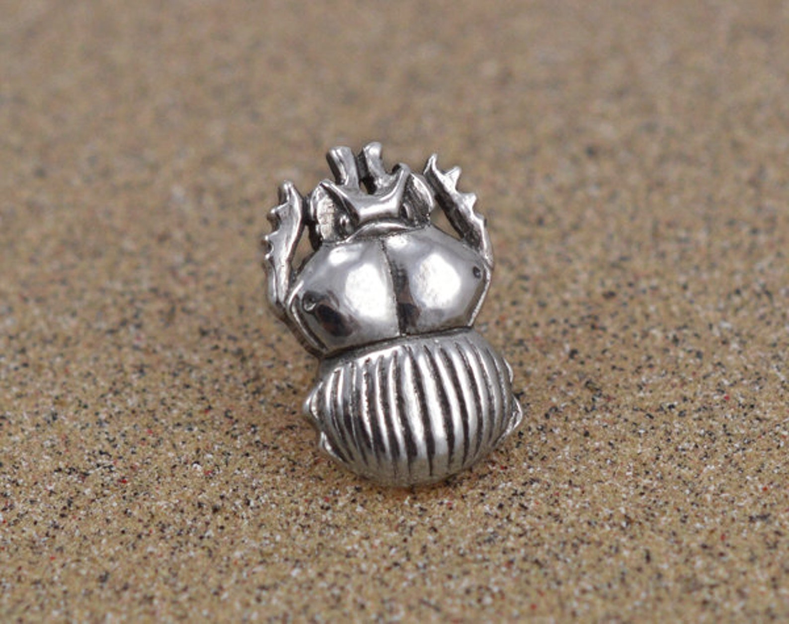 Scarab Beetle Pin / Tie Tack Sterling Silver | Etsy