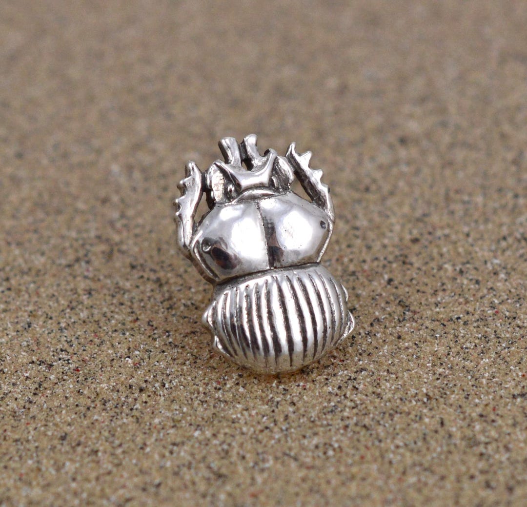 Scarab Beetle Pin / Tie Tack - Sterling Silver - Etsy