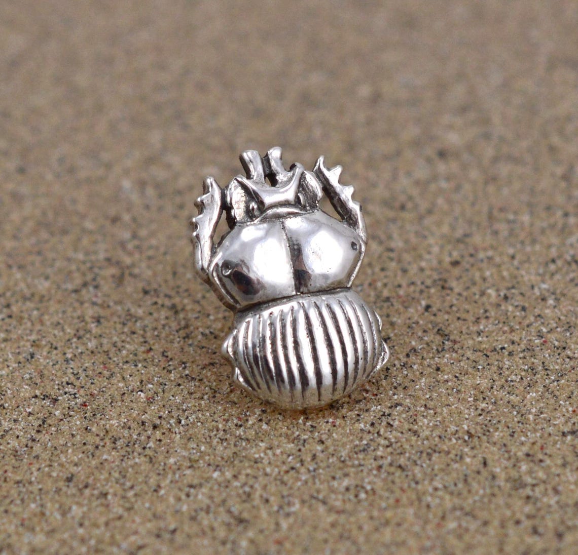 Scarab Beetle Pin / Tie Tack - Sterling Silver - Etsy