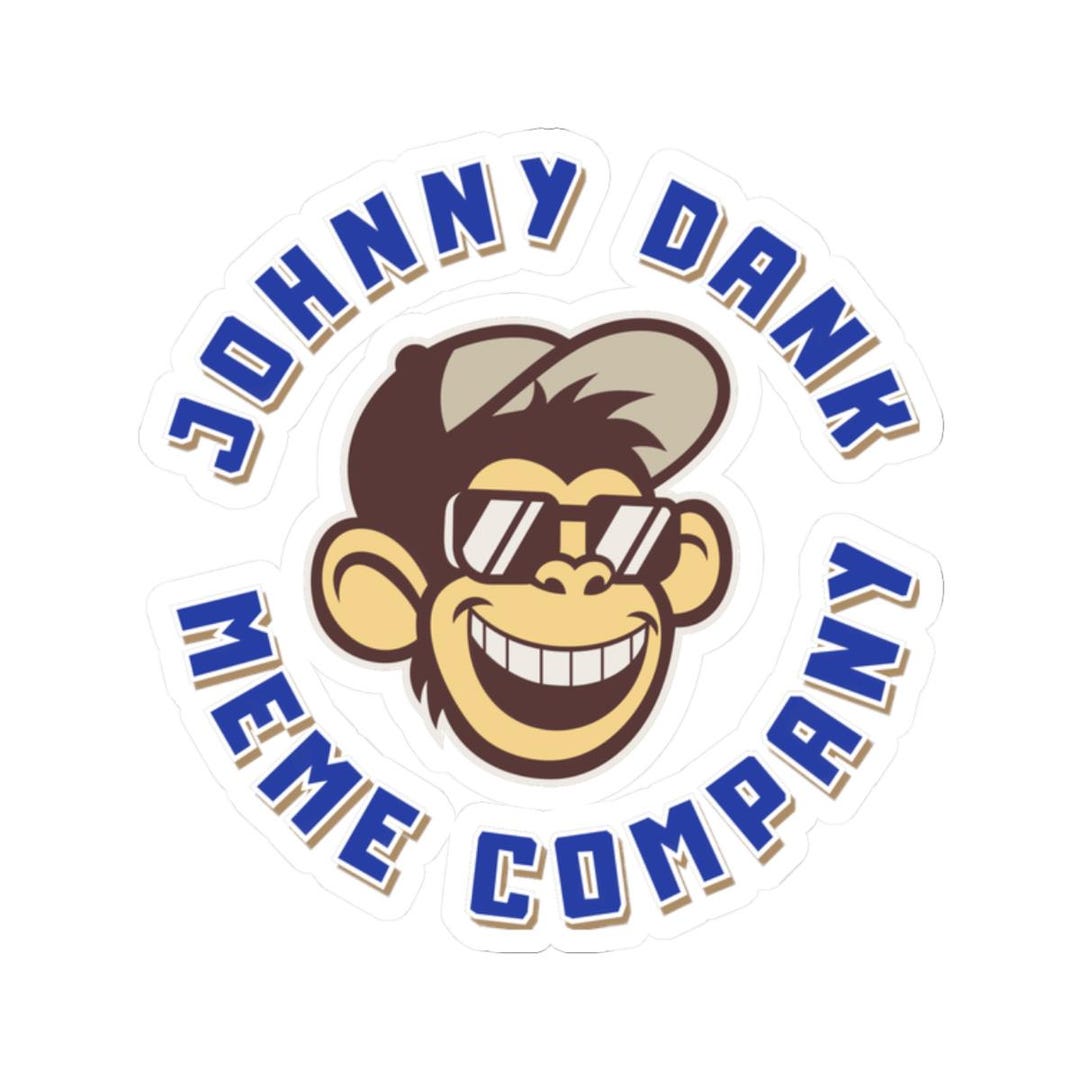 Johnny Dank Meme Company Logo Kiss-cut Stickers, Funny Sticker, Funny ...