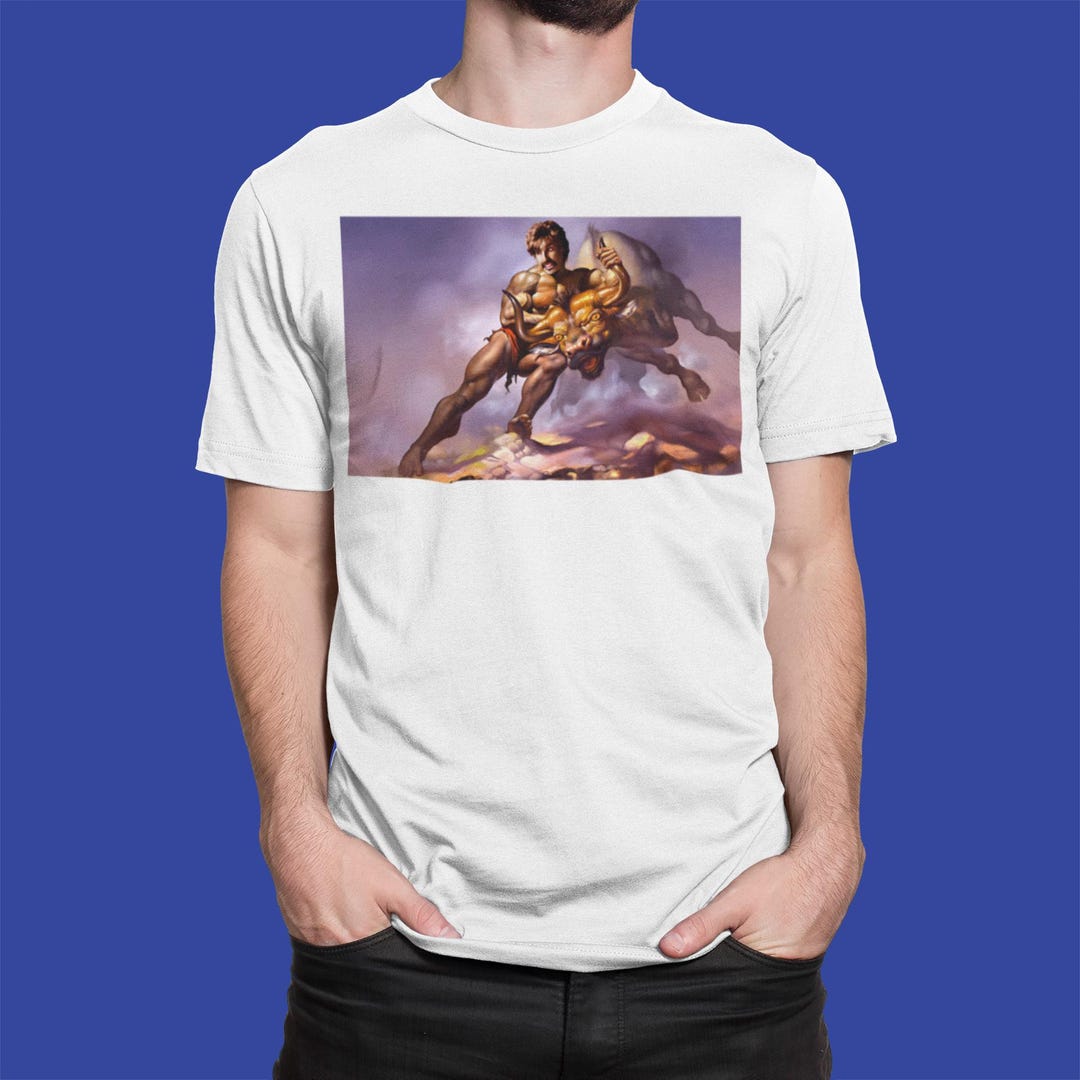 White Goodman Take the Bull by the Horns T-shirt, Dodgeball Funny Tee ...