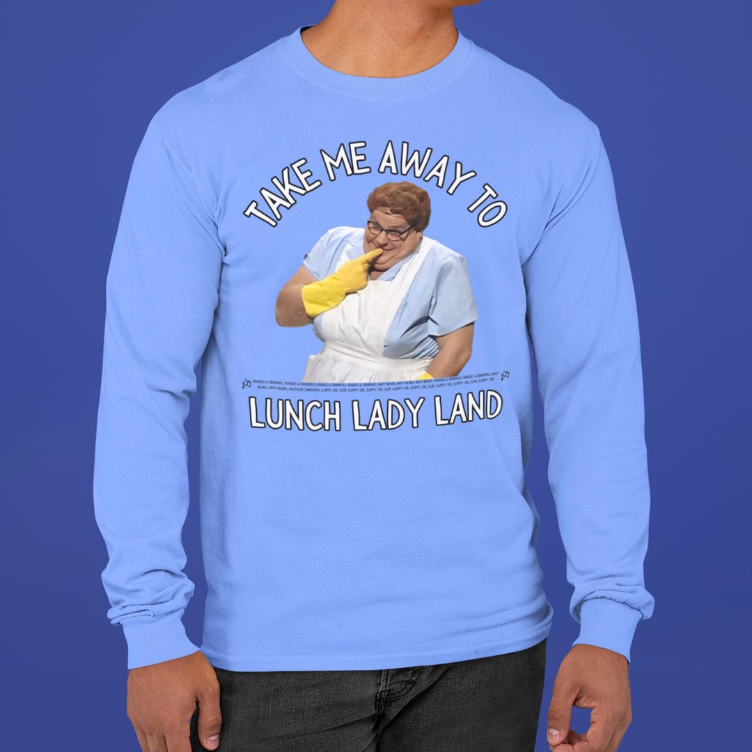 Lunch Lady Land Funny Long Sleeve Tshirt, Chris Farley Fan Gift T-shirt ...