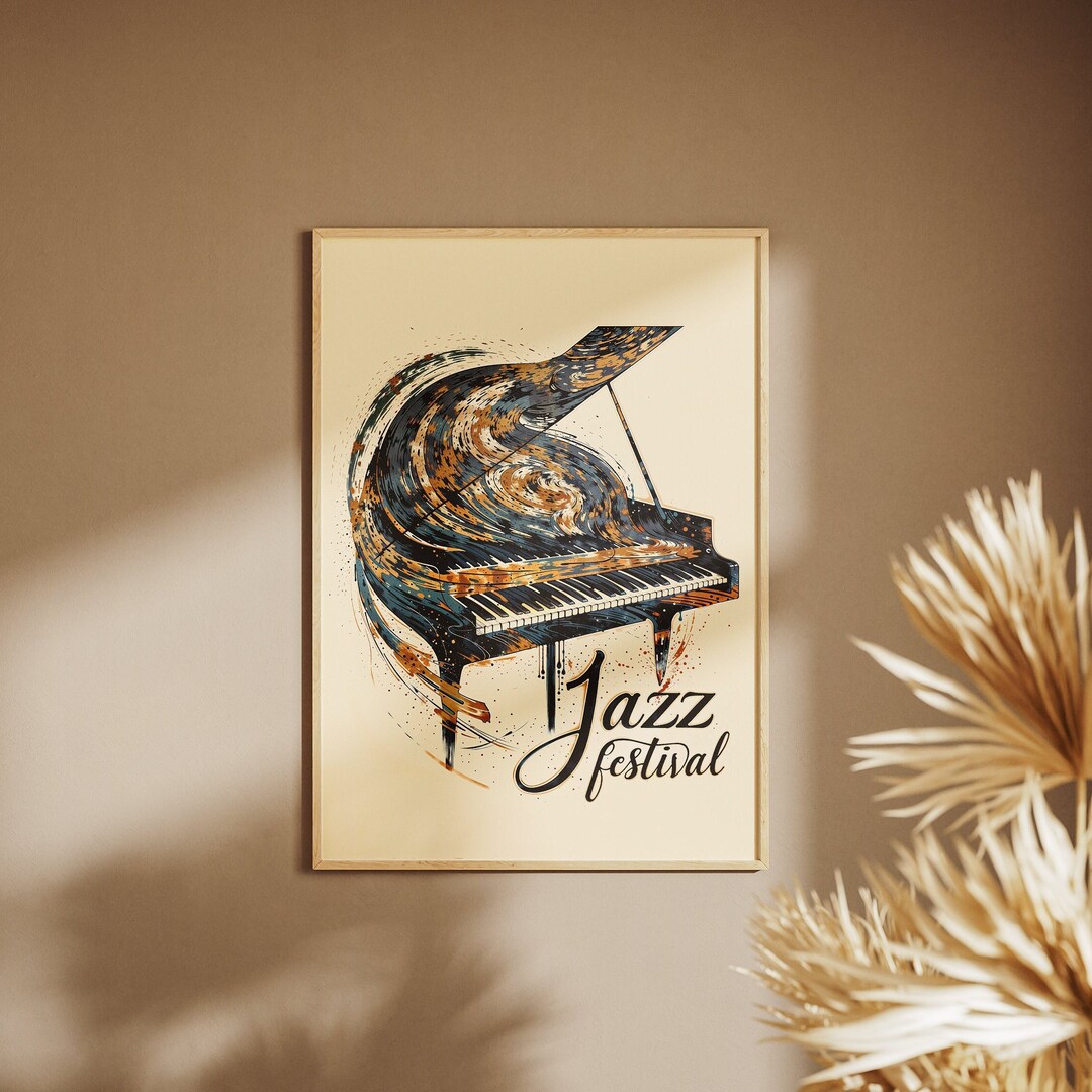 Jazz Festival Poster,printable Wall Art,jazz Poster,vintage Jazz Poster ...