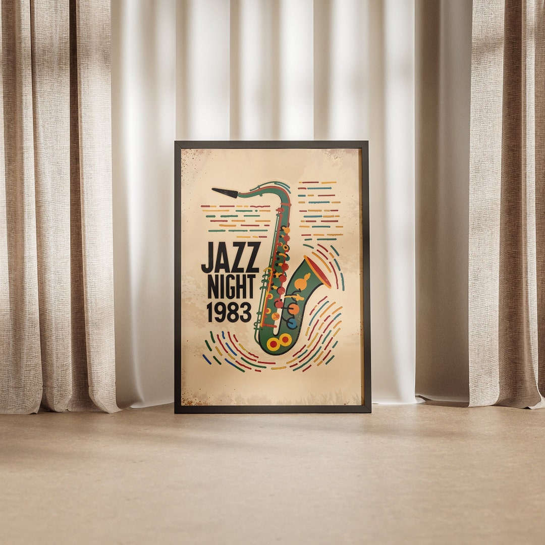 Jazz Night 1983 Poster,printable Wall Art,jazz Poster,vintage Jazz ...
