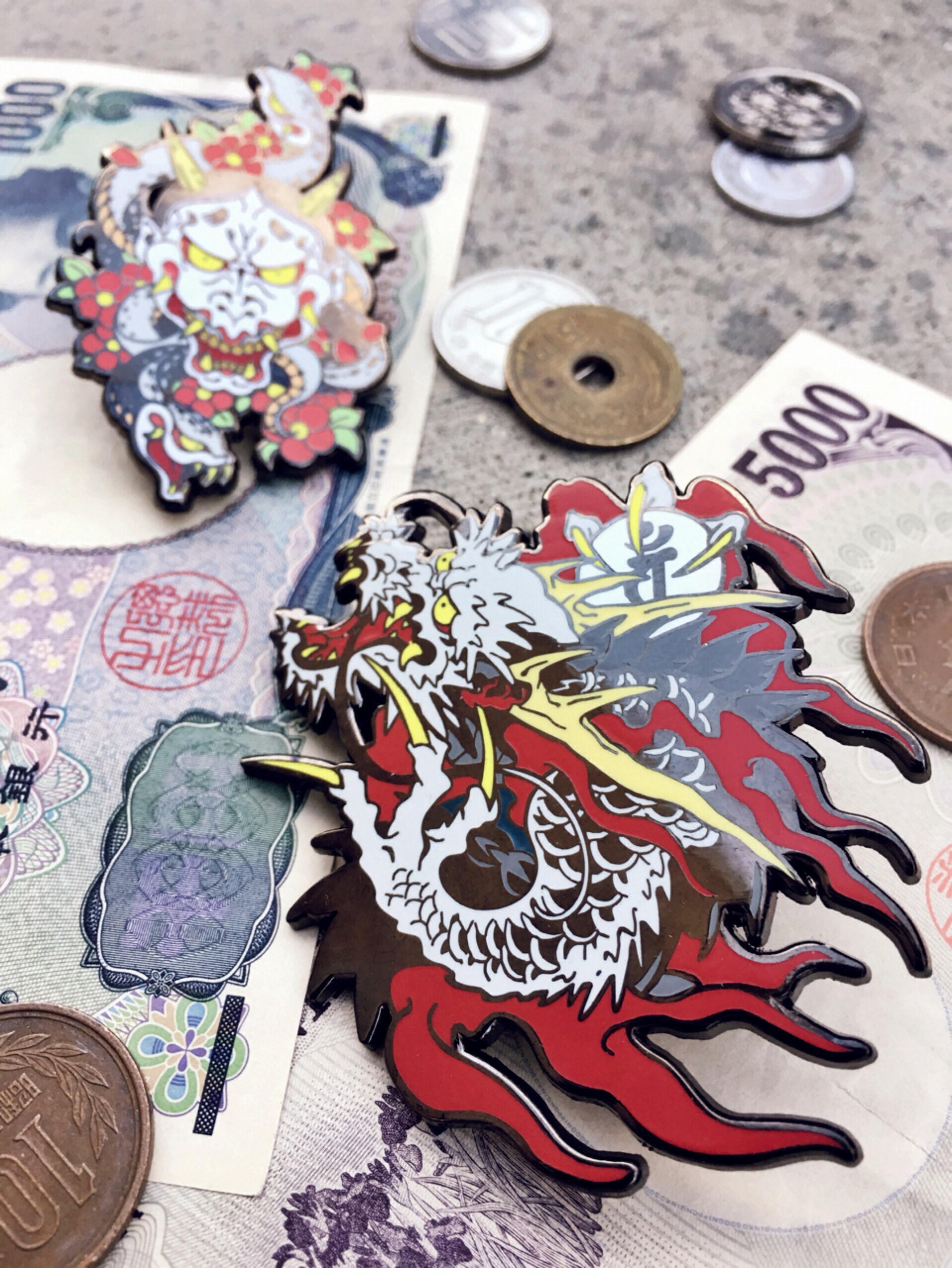 YK Dragon of Dojima enamel Pin | Etsy