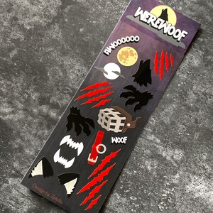 Werewolf Theme Deco Sticker Sheet - Etsy