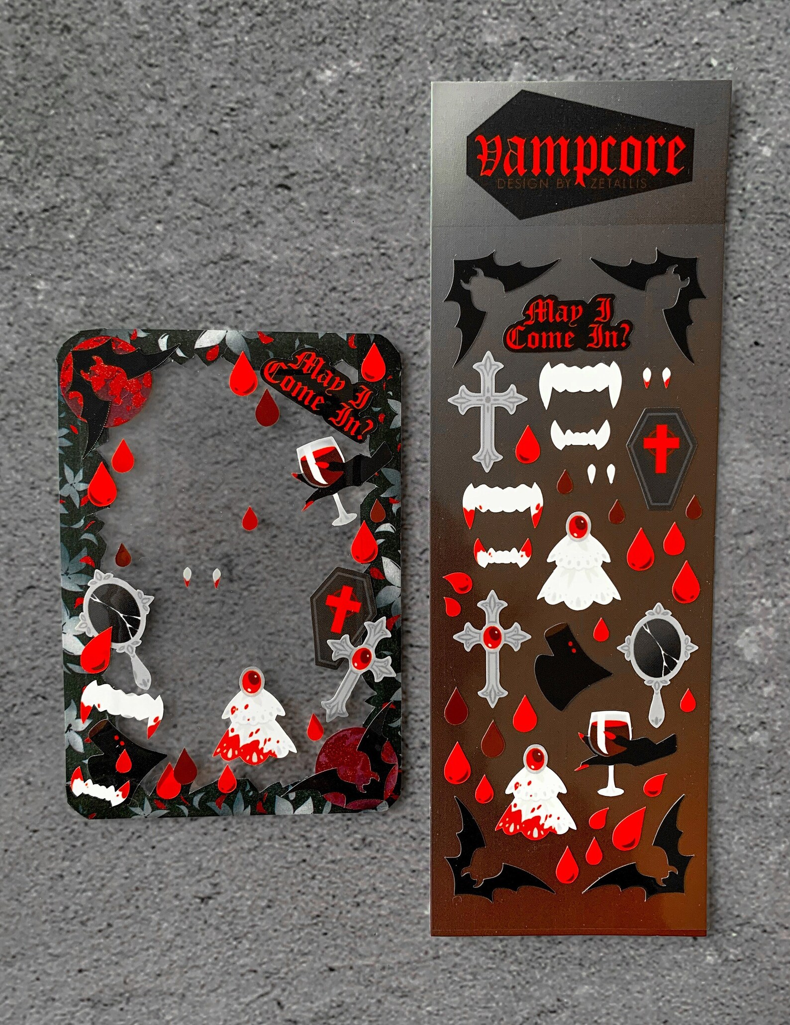 Vampire Theme deco Sticker Sheet - Etsy