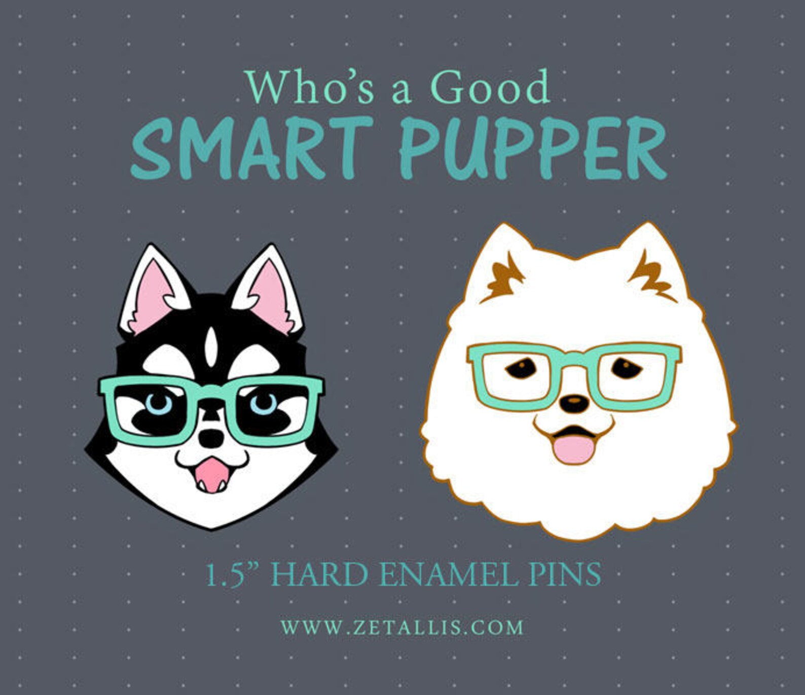 Samoyed Smart Pupper enamel Pin - Etsy Canada