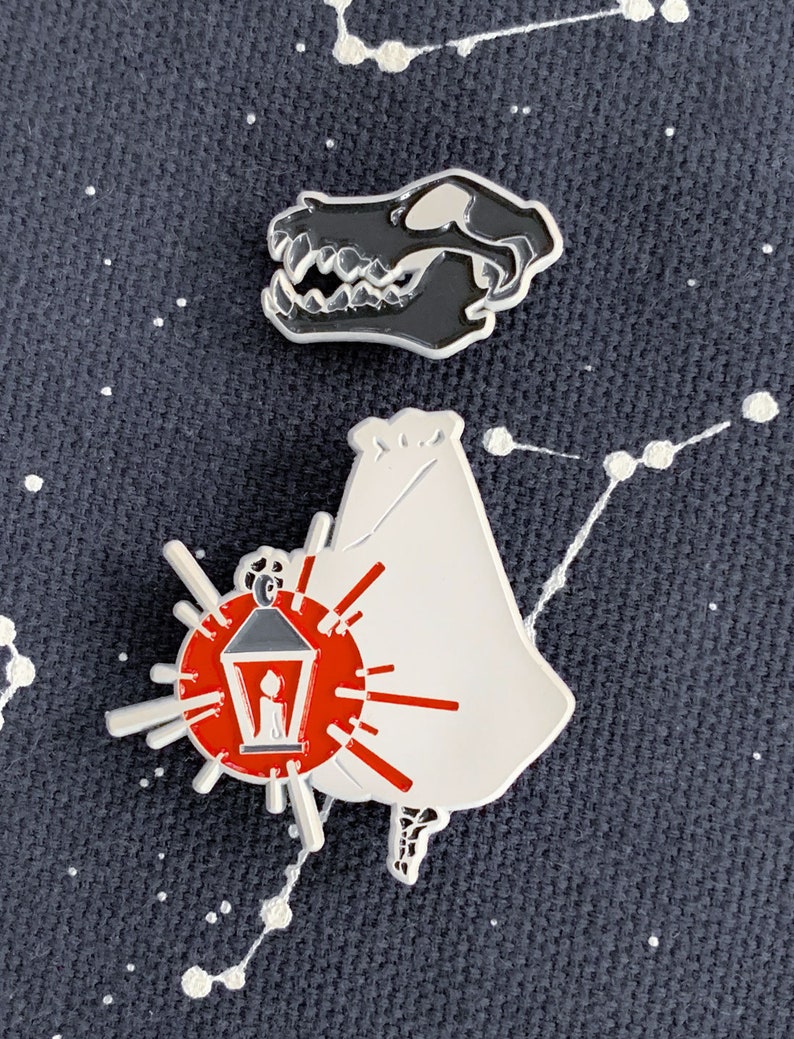 A Haunted Lupine Friend Enamel Pin | Etsy