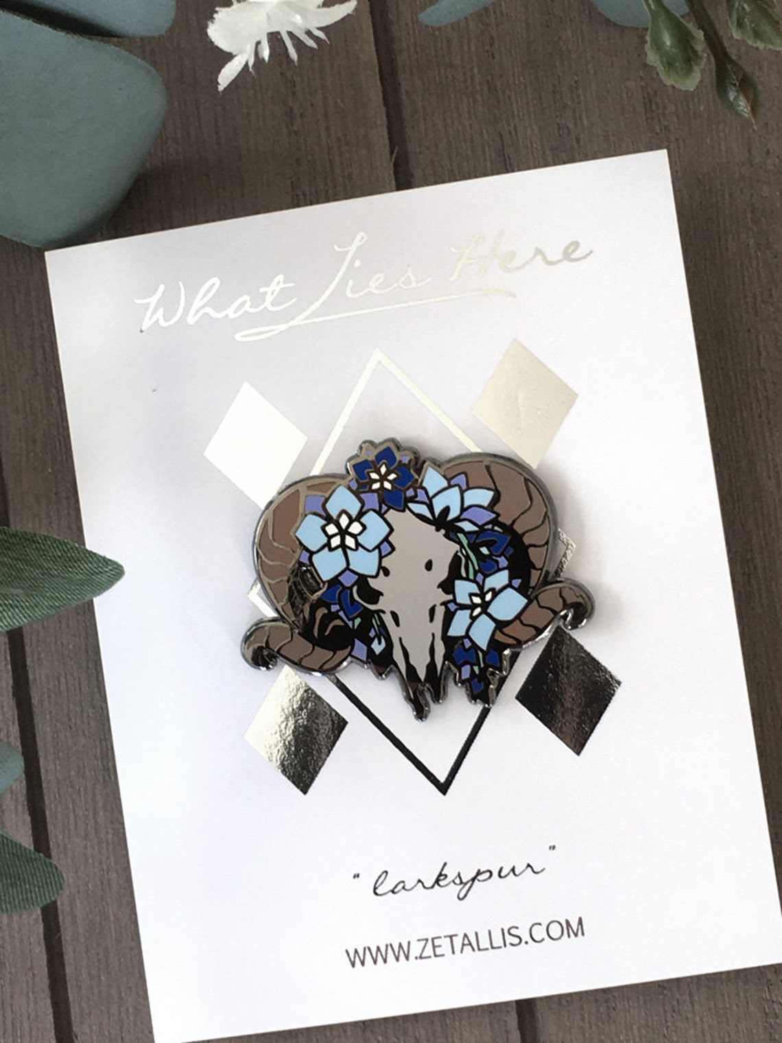 Larkspur Ram enamel Pin - Etsy