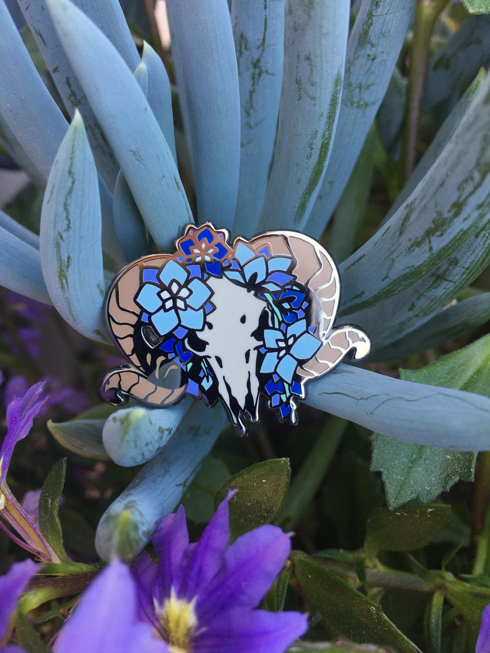 Larkspur Ram Enamel Pin - Etsy