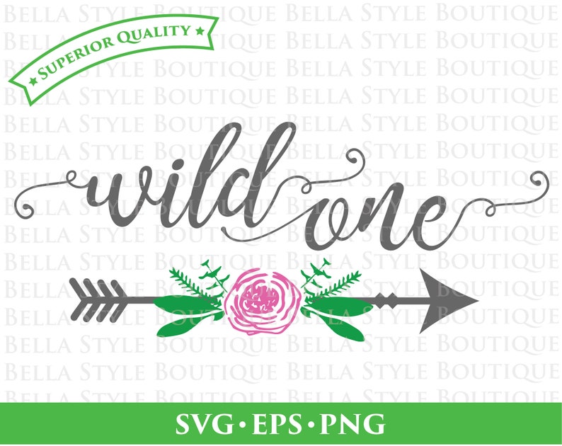 Wild One Baby Girl Nursery Arrow svg png eps cut file | Etsy