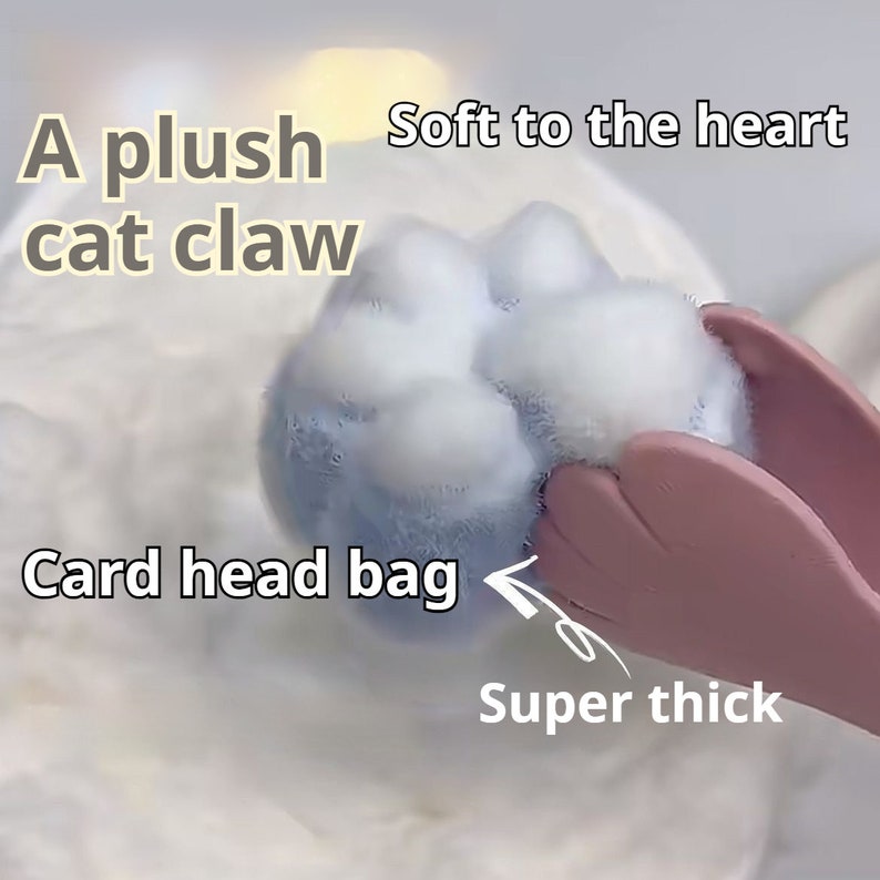 Fluffy Cat Paw, Stress Relief Toy, Mochi Taba Soft Fidget Toy, Adult ...