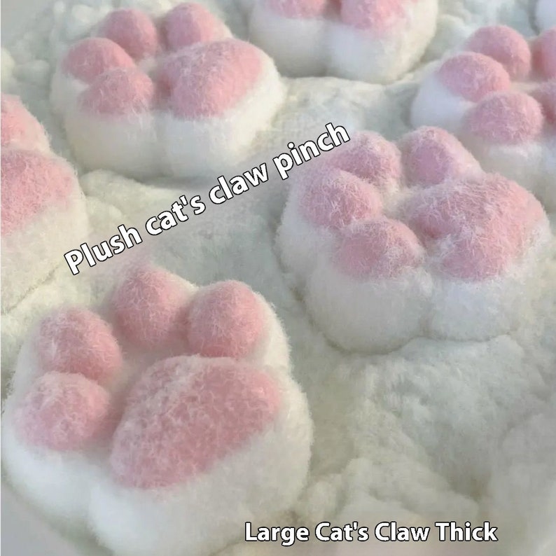 Fluffy Cat Paw, Stress Relief Toy, Mochi Taba Soft Fidget Toy, Adult ...