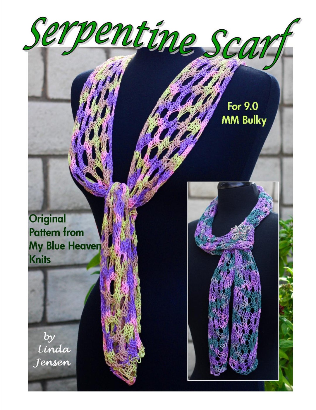 Serpentine Scarf - Machine Knit Pattern - Etsy