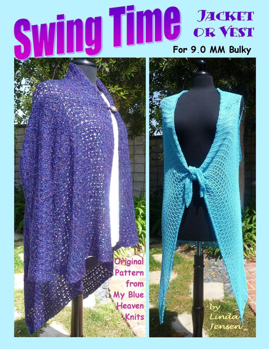 Swingtime Jacket or Vest - Machine Knit Pattern - Etsy