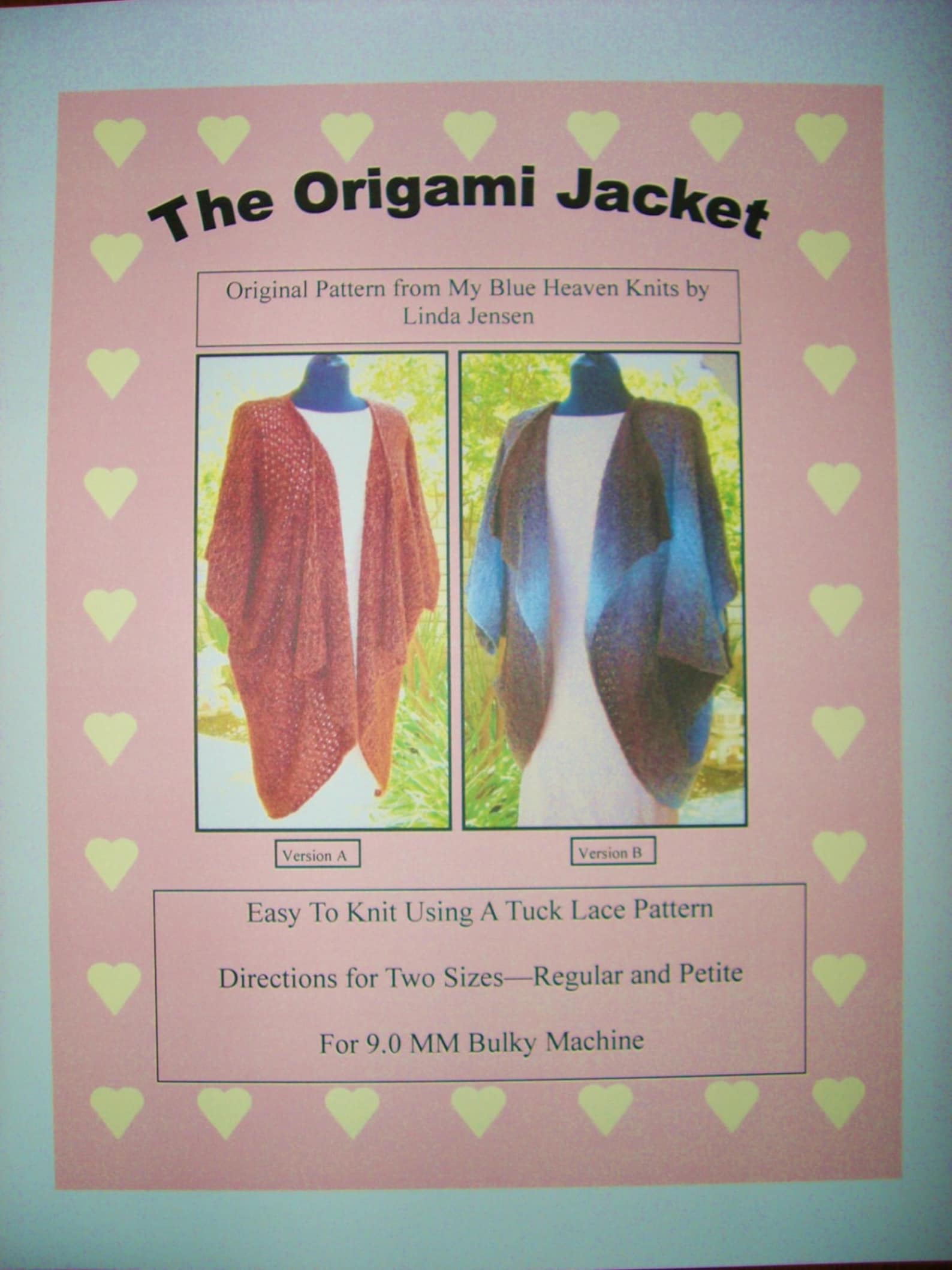 Origami Jacket - Machine Knit Pattern - Etsy
