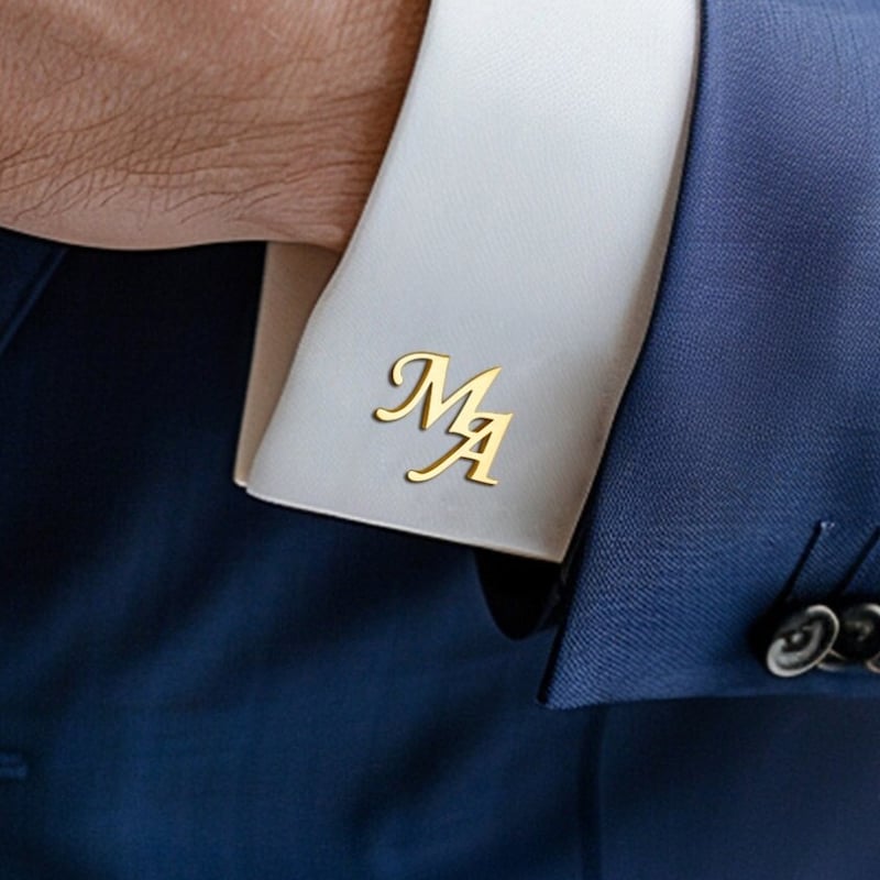 Initial Cufflinks - Etsy