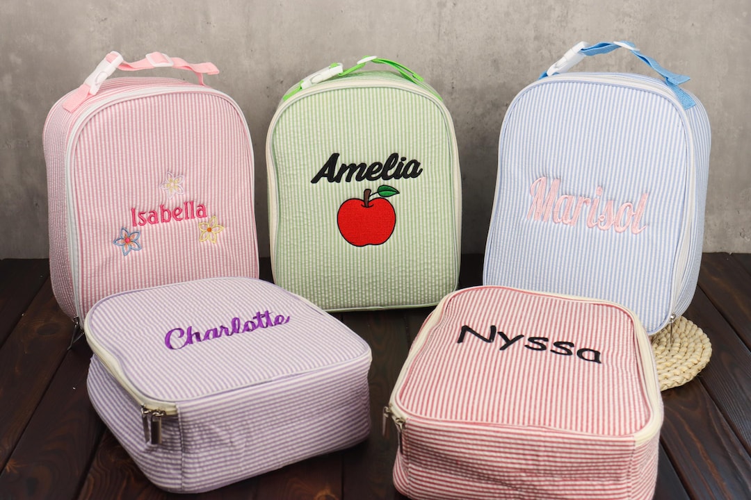 Personalized Lunch Bags for Kids, Custom Embroidered Lunch Bags ...