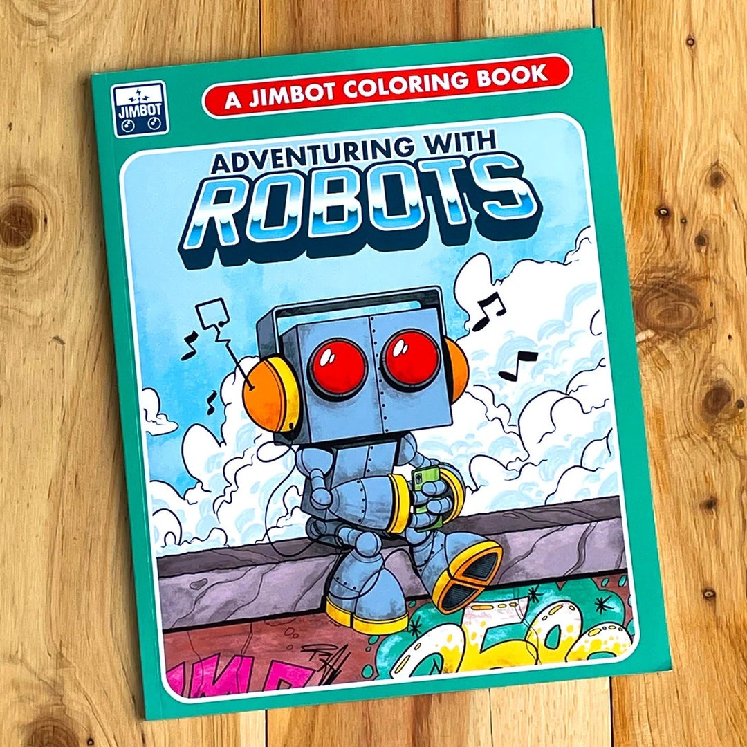 Adventuring With Robots - JIMBOT Coloring Book - Etsy