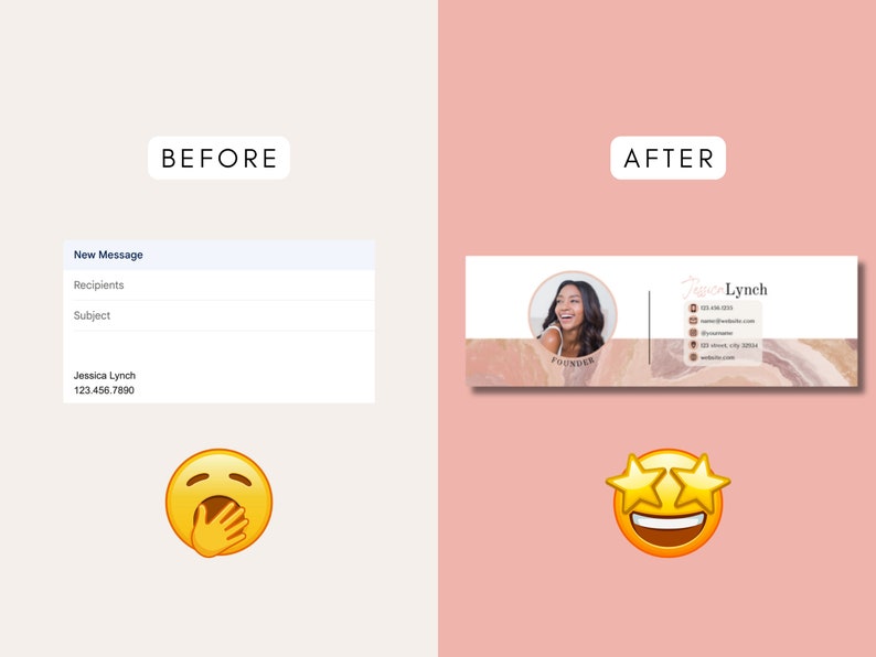 Email Signature Template for Gmail or Outlook: Professional Digital ...