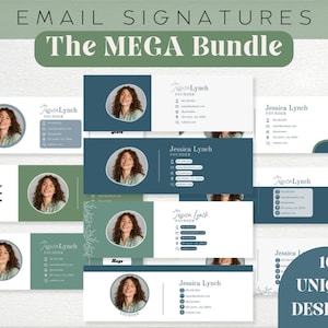 BUNDLE! Email Signature Templates for Gmail or Outlook: Professional ...