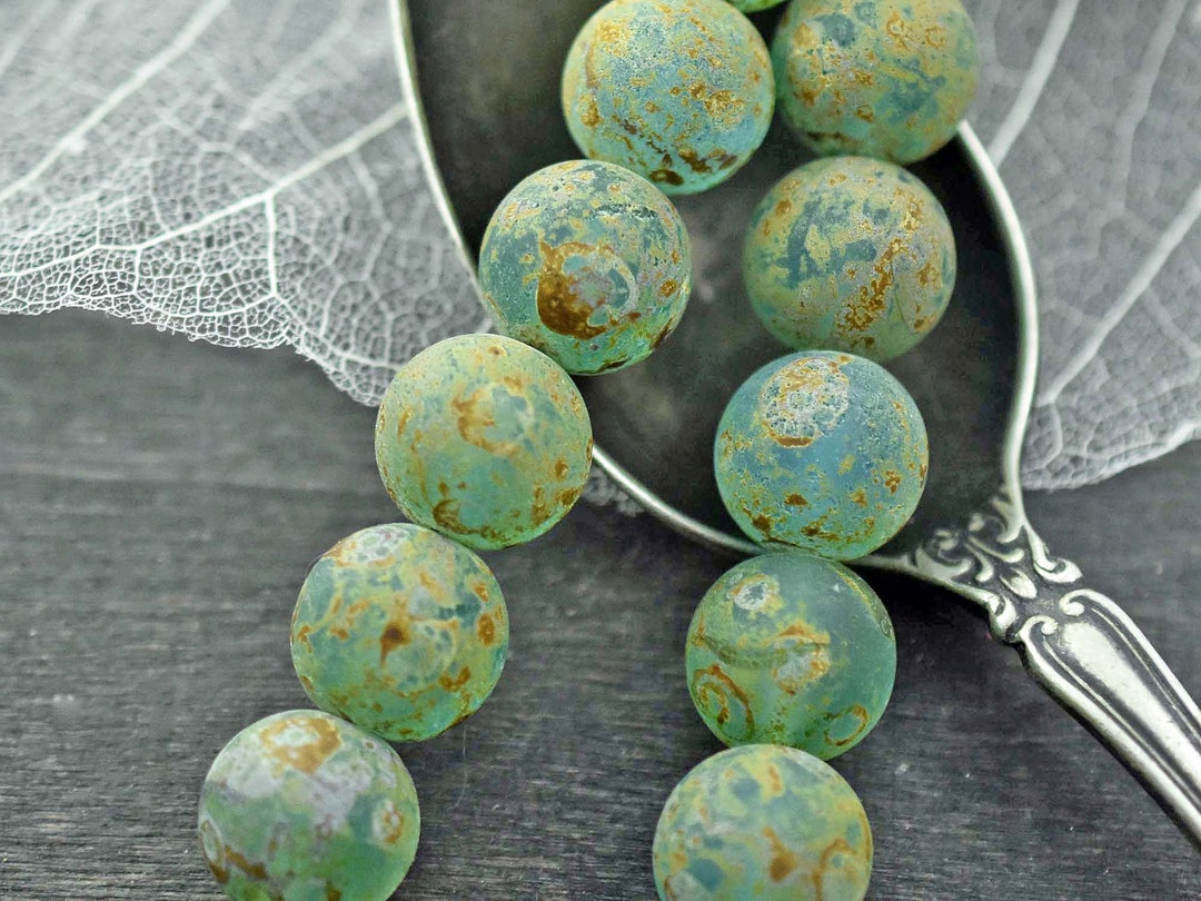 Picasso Beads Czech Glass Beads Large Glass Beads Druk Beads Chunky ...