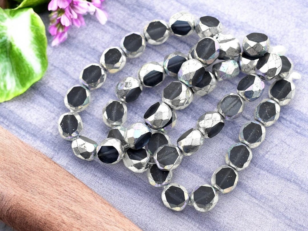 Czech Glass Beads - 2 Cut Beads - Table Cut Beads - Fire Polish Beads ...