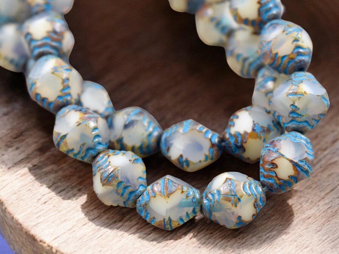 Picasso Beads - Czech Glass Beads - Bicone Beads - Faceted Beads ...