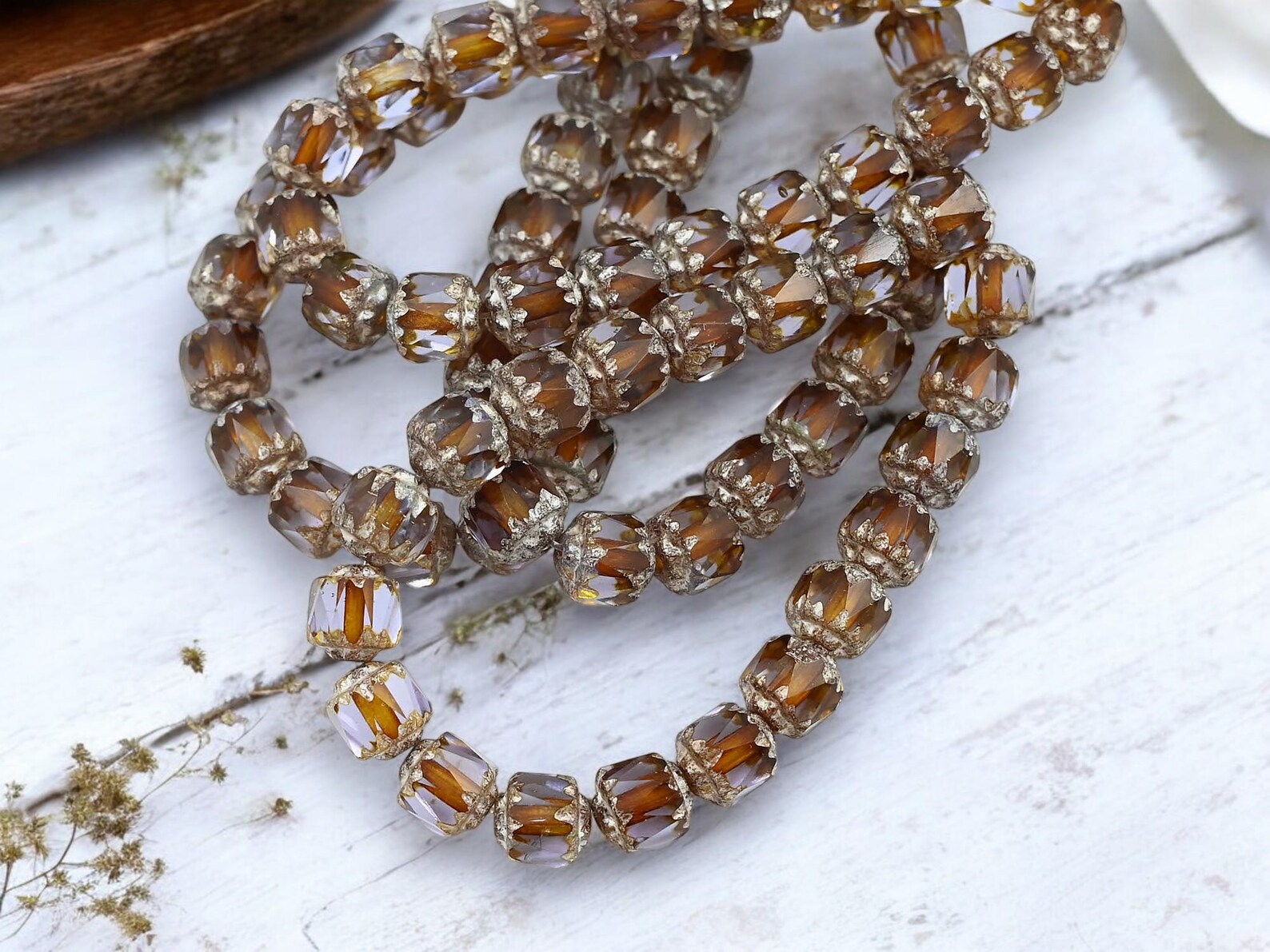 Picasso Beads - Cathedral Beads - New Czech Beads - Czech Glass Beads ...